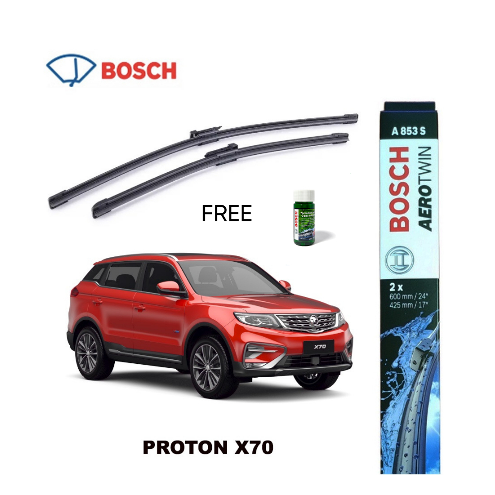 (FREE SCREENWASH) PROTON X70 2018+ A853S BOSCH AEROTWIN WINDSCREEN WIPER SET (24/17'') | Shopee ...