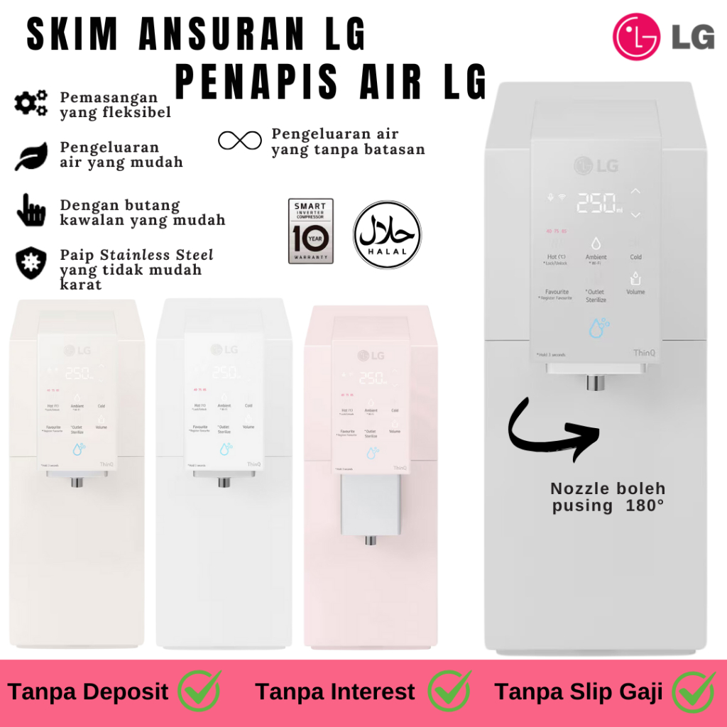 Penapis Air LG Water Tankless Mineral Brand LG Direct Piping Sah Sijil ...