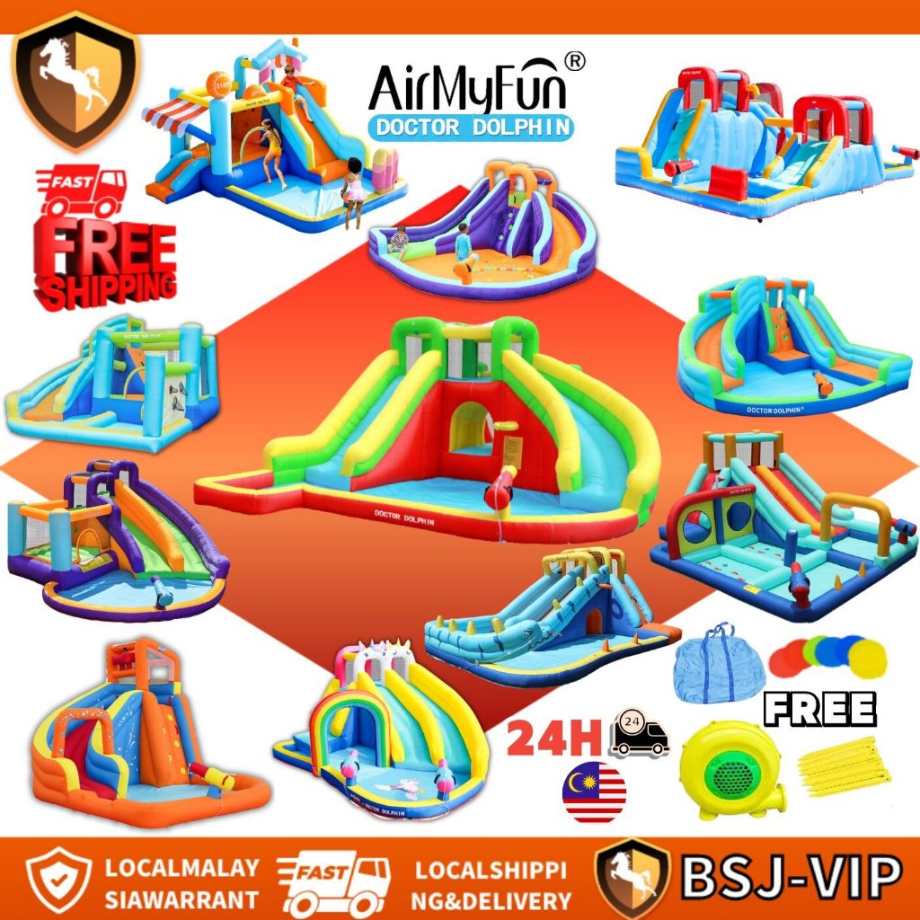 Air My Fun inflatableswimming pool kids with slideOutdoor inflatable ...