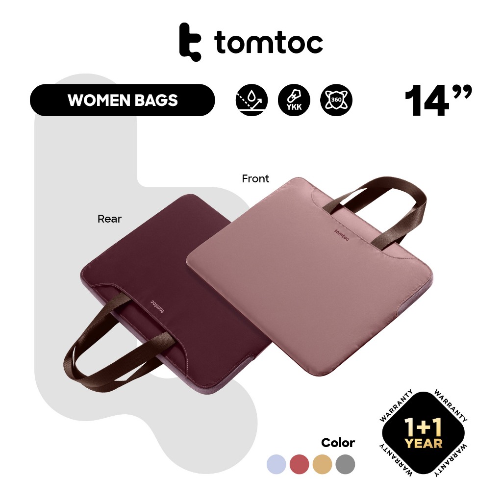tomtoc A21 Women Laptop Bag 14 Inch Macbook Sleeve Hand Carry Bag ...