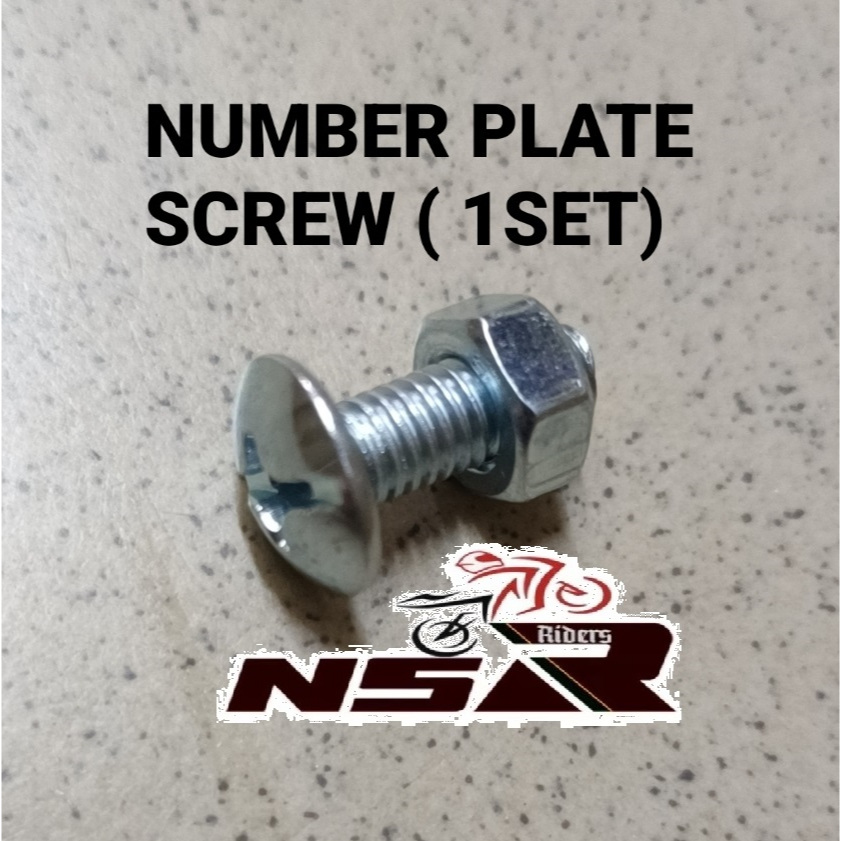 (1PCS)UNIVERSAL MOTORCYCLE BRACKET BASKET SCREW SKRU BAKUL & NUTS SET ...