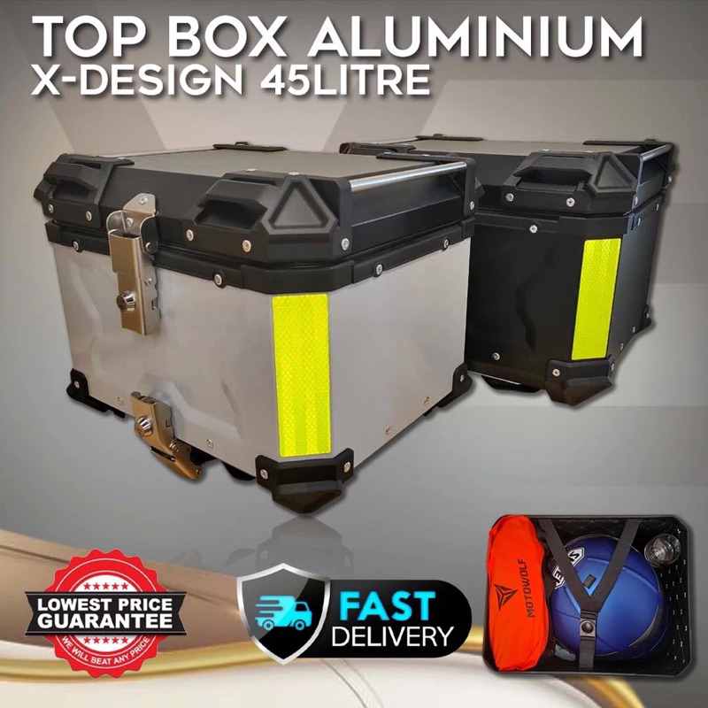 Motorcycle EMS Top Box Aluminum Standard X Design Universal Base Plate ...