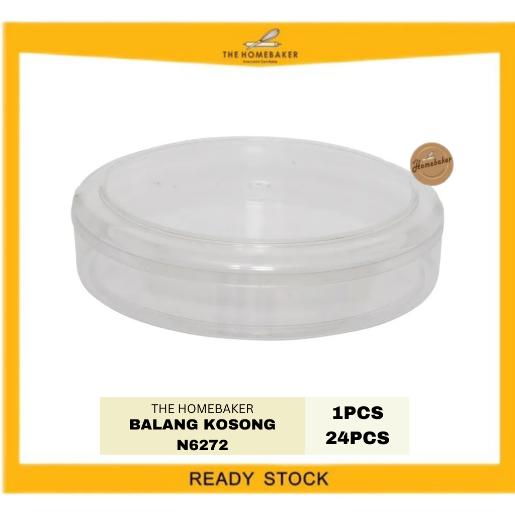 Bekas Kuih Raya Transparent Bulat / Cookies Container Transparent Round ...