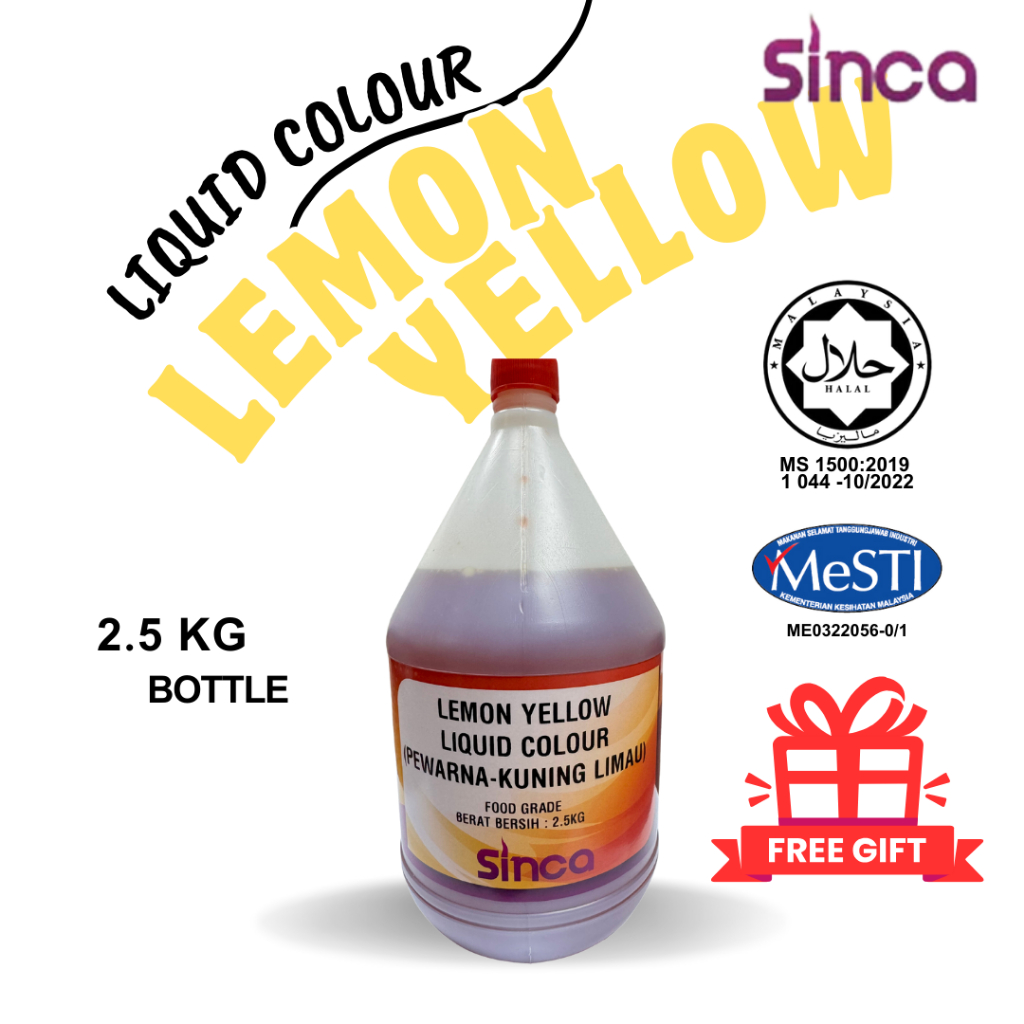 Pewarna Cecair Kuning Lemon / Lemon Yellow Liquid Colour 2.5kg - Gred ...