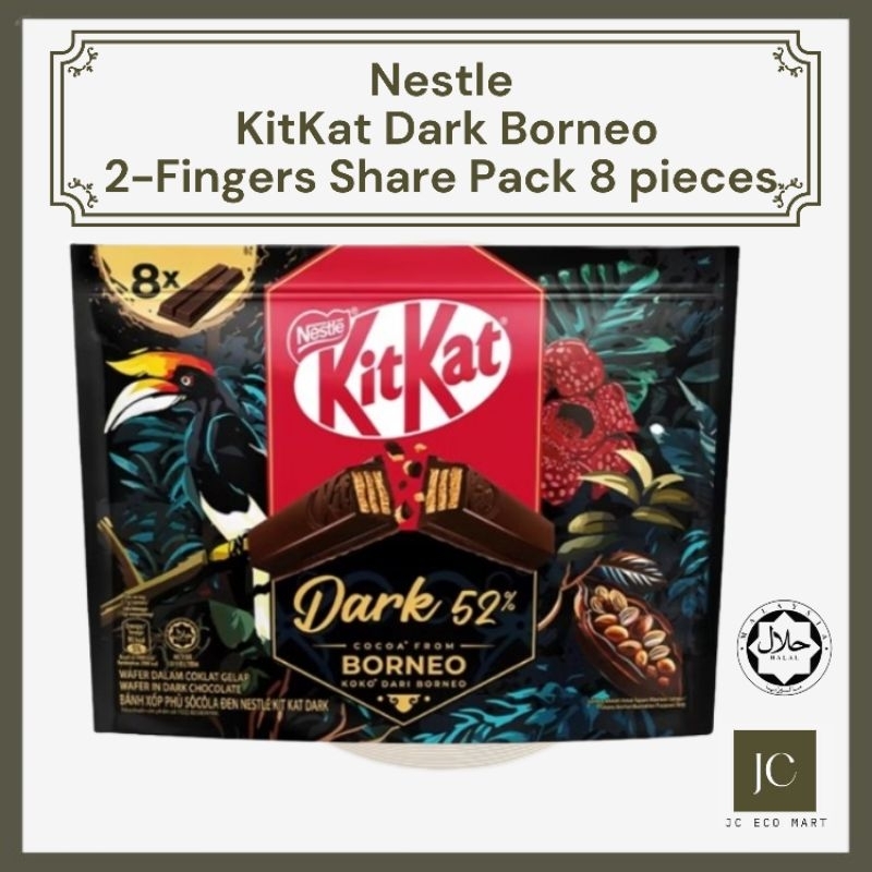 Nestle KitKat Dark Borneo, Green Tea Chocolate Wafer - 2 Fingers Share ...