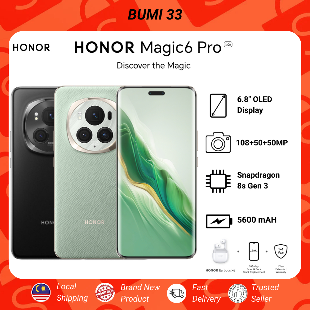 [PROMO] HONOR Magic 6 Pro 5G [20GB*(12+8)GB RAM 512GB ROM] - Original ...