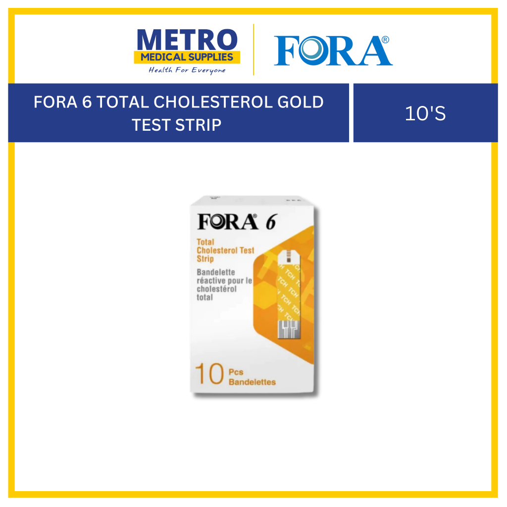 FORA 6 Total Cholesterol Gold Test Strip 10'S | Shopee Malaysia