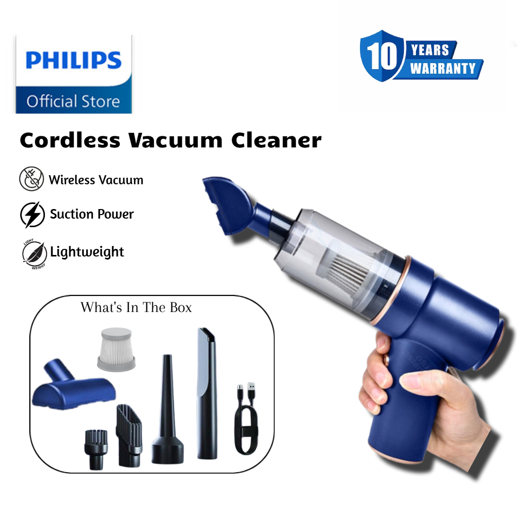 PHILIPS Handheld Vacuum Portable Car Vacuum Cleaner Cordless Mini ...