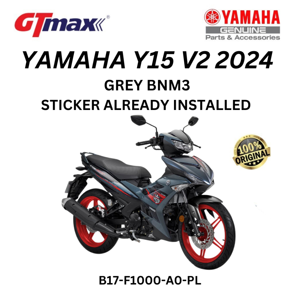 YAMAHA Y15 V2 2024 COVERSET GREY BNM3 Y15ZR V2 HLY STICKER SIAP TAMPAL ...