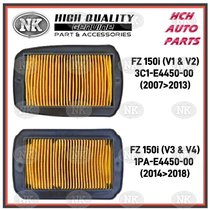 AIR FILTER ELEMENT - YAMAHA - FZ 150i V1&V2 (07>13) 3C1-E4450-00/ V3&V4 ...