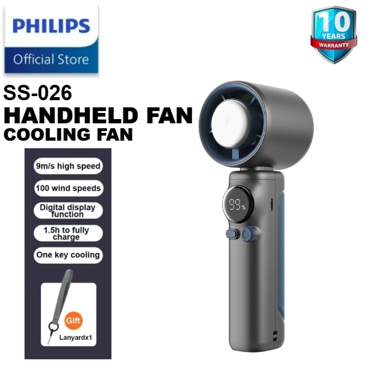 PHILIPS Fan Portable Fan Rechargeable Handheld Fan Cooling Fan 100 Gear ...