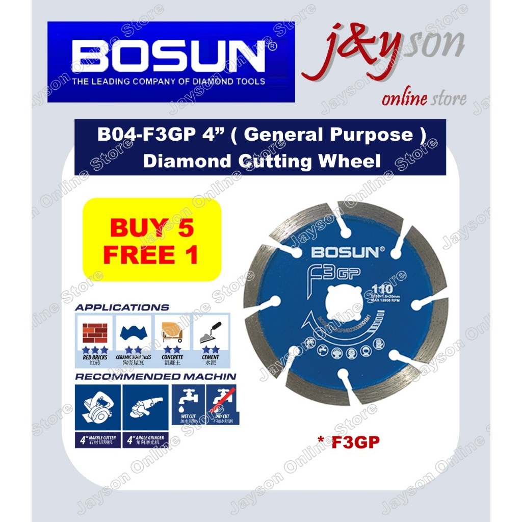 🔥Buy 5 Free 1🔥BOSUN Original B04- F3GP (General Purpose) 4"(110mm ...