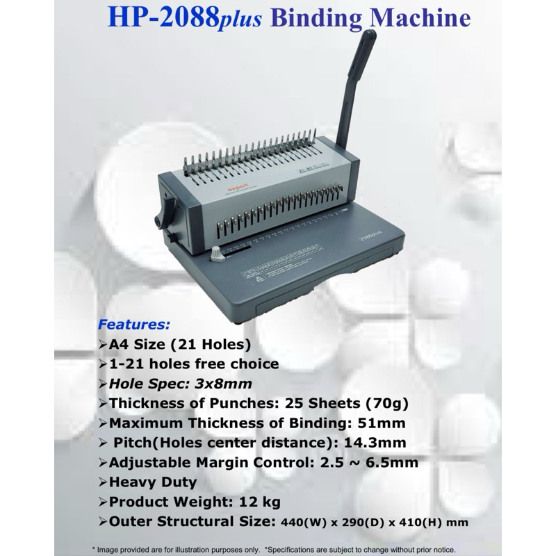 HP2088plus BINDING MACHINE -2 HANDLE'S A4 SIZE | Shopee Malaysia