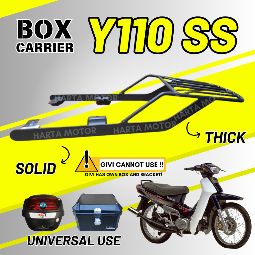 Y110 FRIST MODEL REAR BOX MONORACK BOX CARRIER KAKI HEAVY DUTY PVC KOTAK BESI BELAKANG SS110 ...