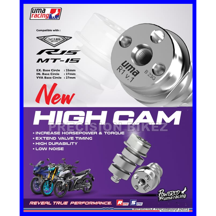 UMA RACING Y16ZR R15 MT15 R1 RACING HIGH CAM CAMSHAFT BORE STANDARD TO ...
