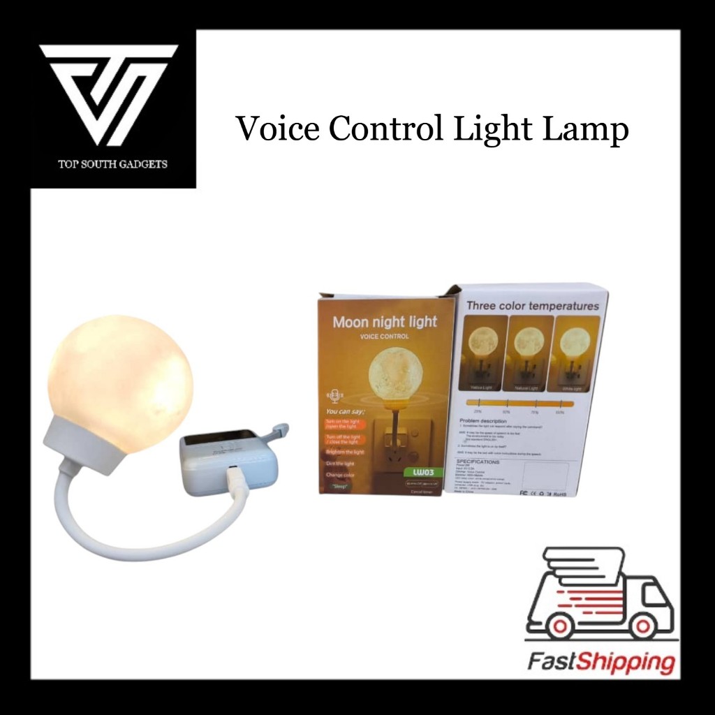 USB Voice Control Light Lamp Voice Sensor Light Switch 3 Colors LED ...