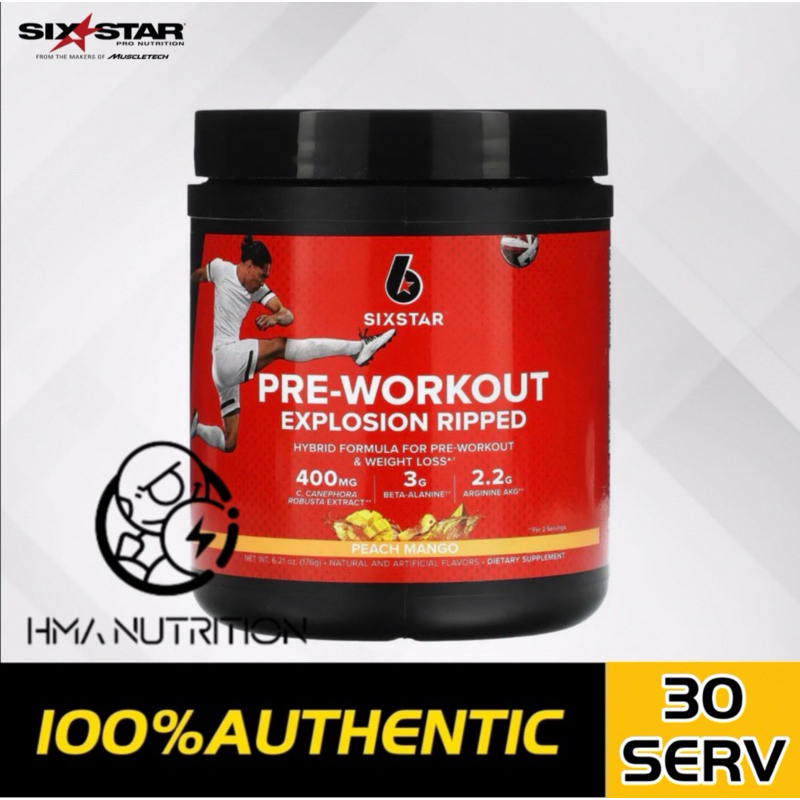 Six Star PRE-Workout Explosion Ripped (30 Servings) | Shopee Malaysia