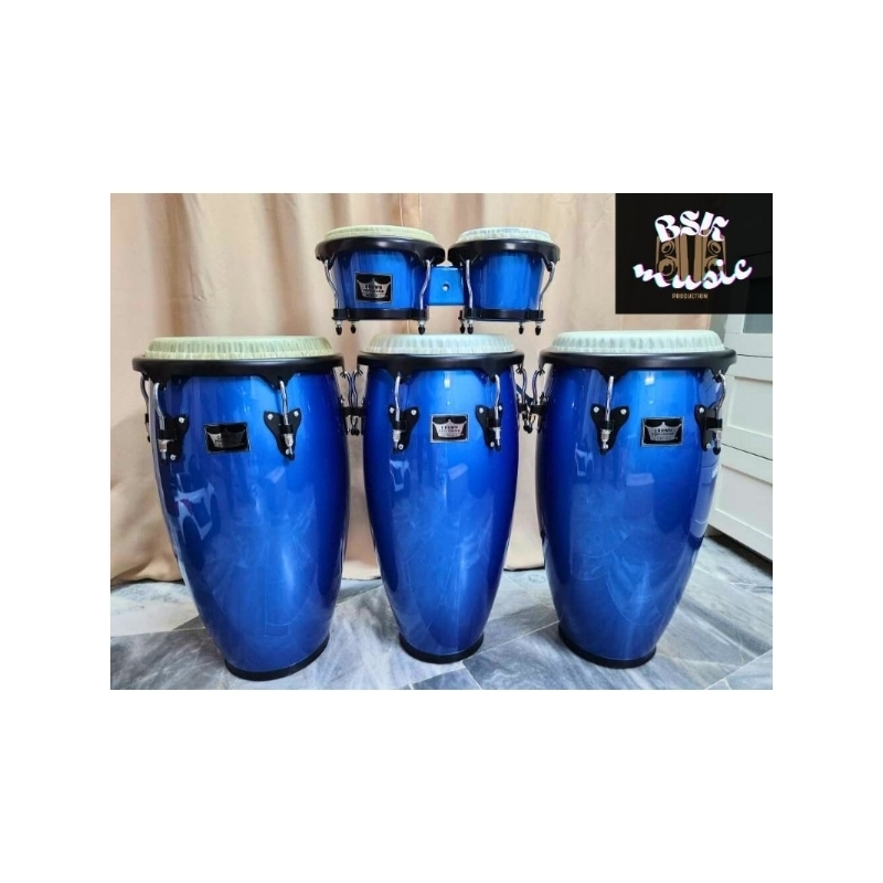 REMO | CROWN PERCUSSION 11", 11.5", 12.5" X 28" CONGA & BONGO (BLUE) | Shopee Malaysia