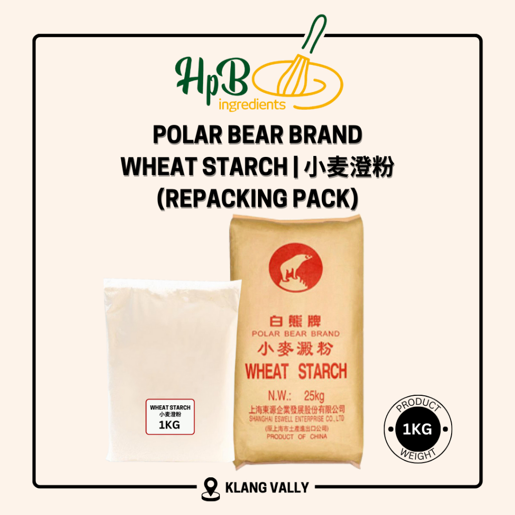 POLAR BEAR BRAND Wheat Starch 小麦澄粉 1kg (Repacking Pack) | Shopee Malaysia