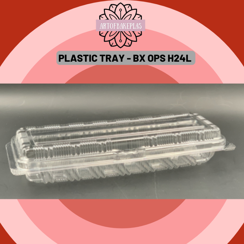 OPS - H24L BENXON Plastic Tray with Lock / Bakery Disposable Plastic ...