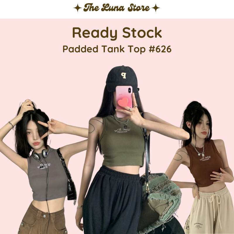 THE LUNA STORE | Vintage Embroidery Stretchable Cotton Padded Ribbed ...