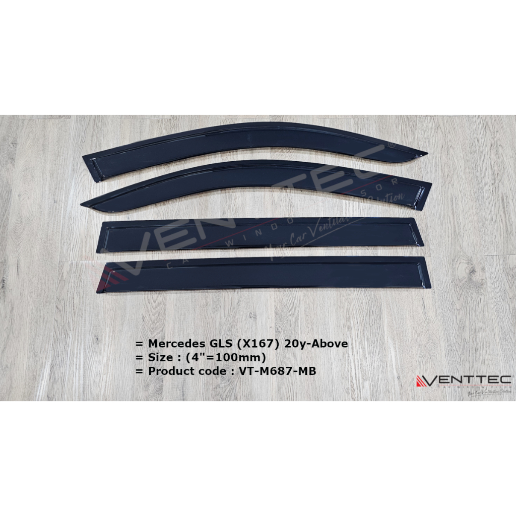 Mercedes GLS-Class ( X167 ) 2020 2021 2022 2023 2024 2025 2026 High Quality Venttec Door Visor ...