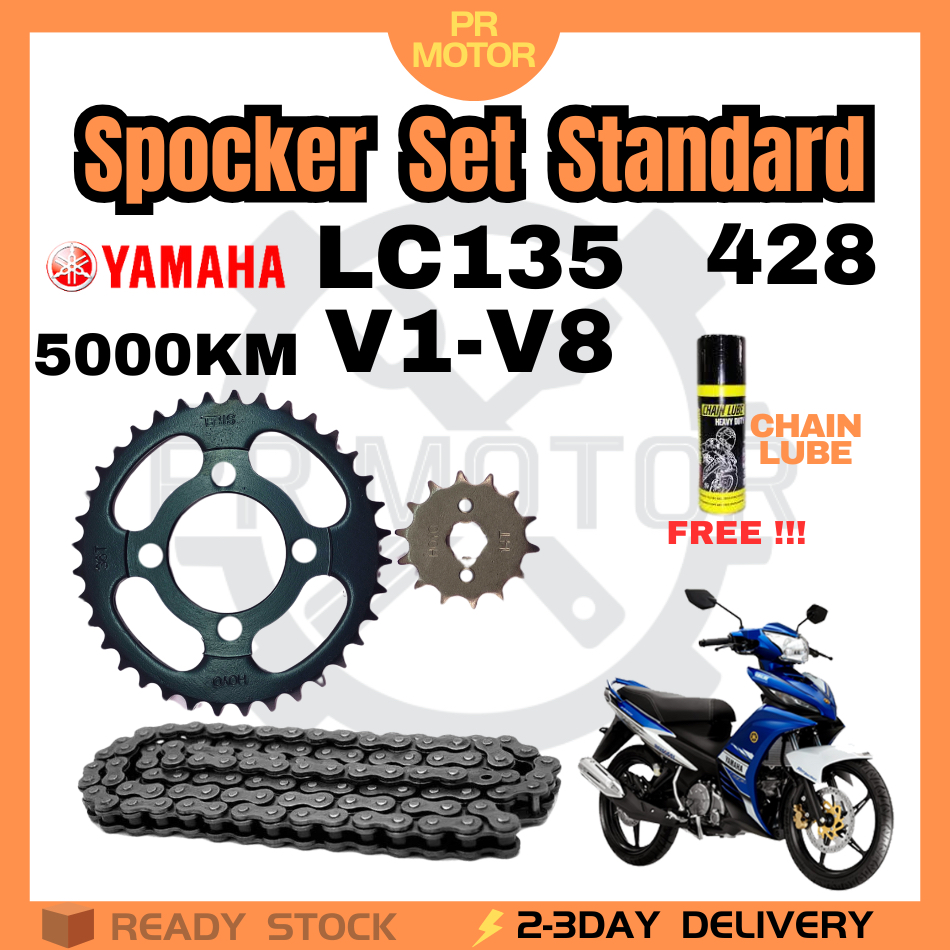 YAMAHA LC135 SPOCKET SET LC SPROCKET SET 428 SPOCKET STANDARD LC135 V1 ...