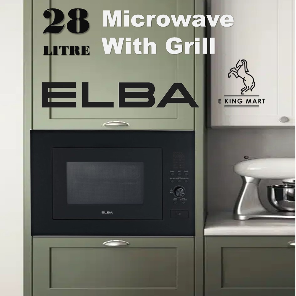 Elba Built In Microwave Oven With Grill 28L EMO-Q2881BI(BK) 6 Power ...