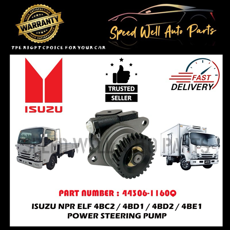 ISUZU NPR ELF 4BC2, 4BD1, 4BD2, 4BE1 POWER STEERING PUMP (44306-1160Q ...