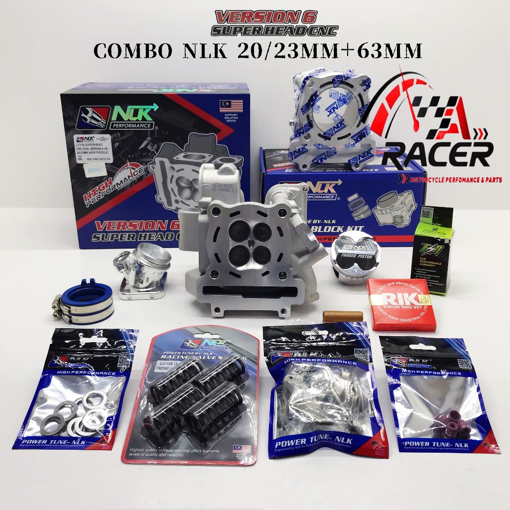 Combo NLK Performance Spec 63MM (20/23MM Version 6 + 63MM )Y15ZR/LC135-100% Parts | Shopee Malaysia