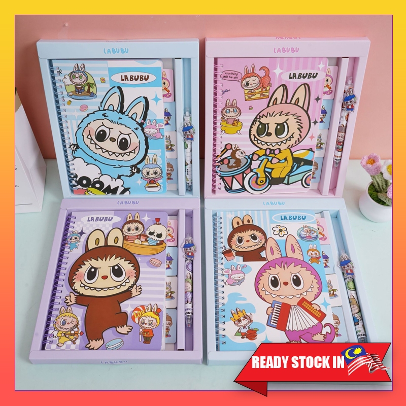 New Stock!!! Labubu notebook gift set buku nota | Shopee Malaysia