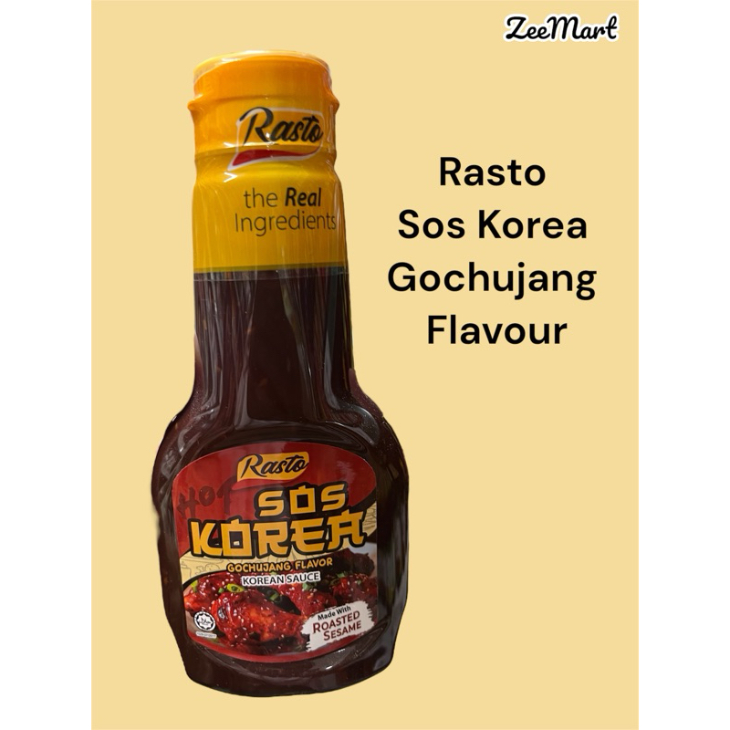 RASTO Sos Korea Gochujang Flavour (Korean Sauce) [Halal] Made With Roasted Sesame 400 Gram ...