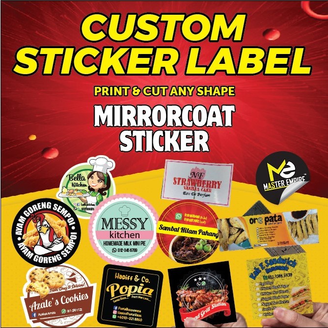 Mirrorkote Sticker Label / Sticker Goodies Kahwin / Sticker Product ...