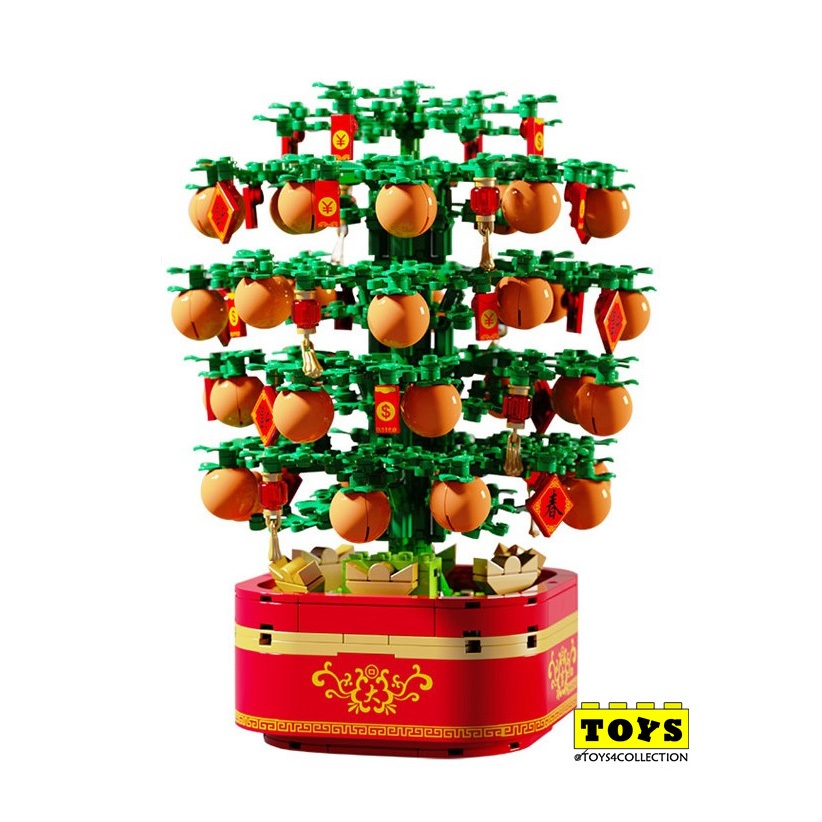 CNY New Year Mandarin Tree Orange Luck Building Blocks Decoration Music ...