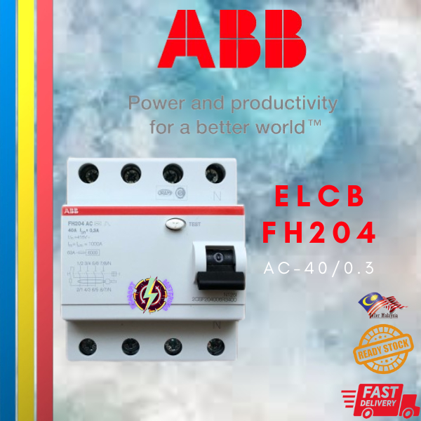 ABB ELCB FH204 40A 300MA [Ready Stock] | Shopee Malaysia