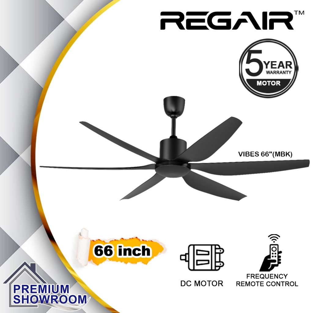 Regair VIBES 66" DC Motor Ceiling Fan | 16 Speed 8F+8R | Remote Control ...