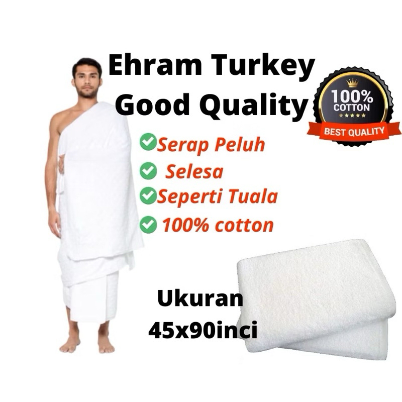 kain EHRAM Premium Excluseve Haji Dan Umrah Berkuality (Made in ...
