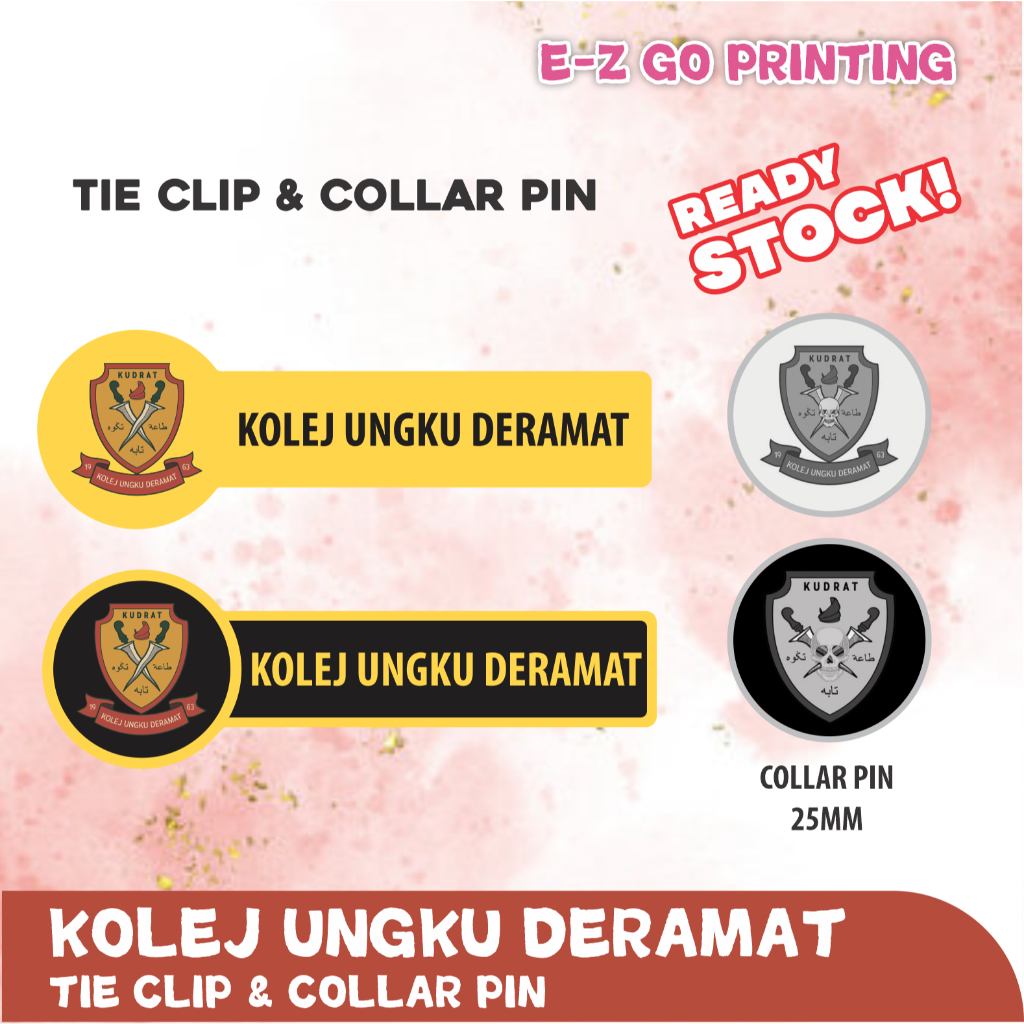 [READY STOCK] *Kudrat logo* Tie Clip & Collar Pin | Shopee Malaysia