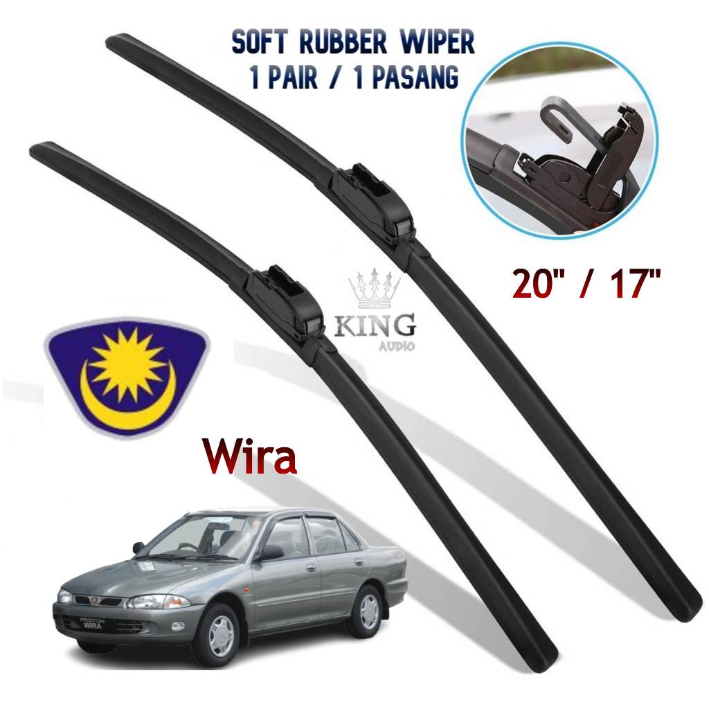 Proton Wira Heavy Duty Soft Rubber Material Wiper 1 Pasang (2 Pcs) Car ...