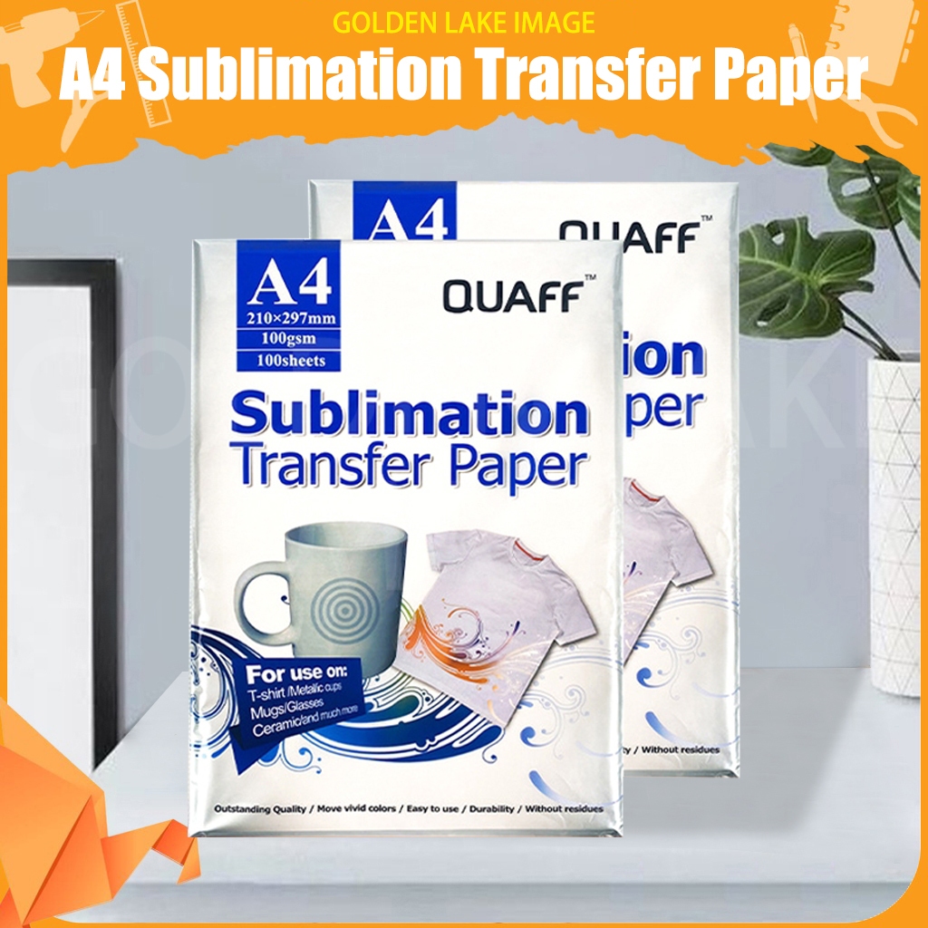 Quaff A4 Size Sublimation Paper 100gsm - Quick Dry 100 Sheets Pack T ...