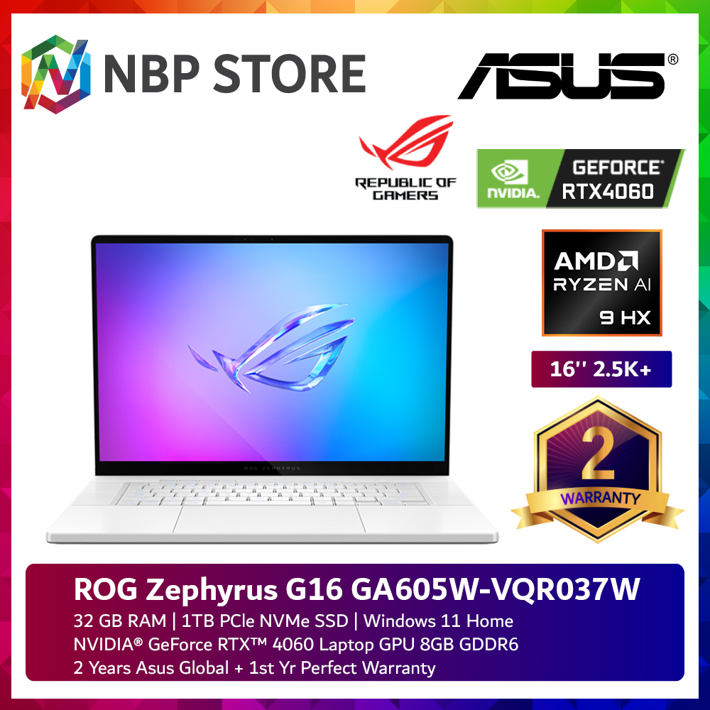 Asus ROG Zephyrus G16 GA605W-VQR037W OLED 16'' 2.5K+ 240Hz Gaming ...