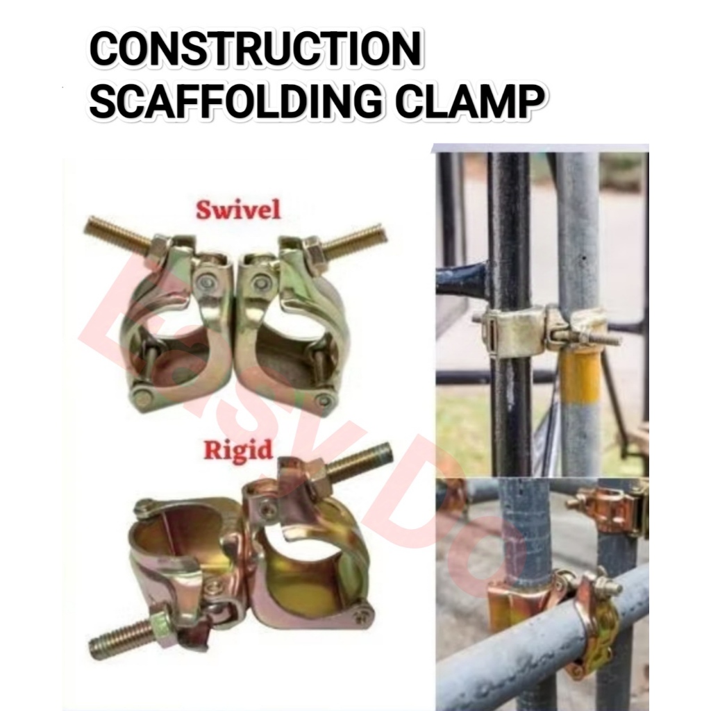 Rigid and Swivel Construction Clamp Scaffolding Clamps | Shopee Malaysia