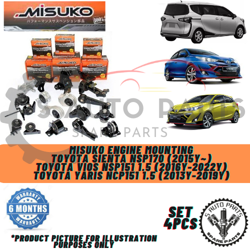 TOYOTA SIENTA NSP170 / VIOS NSP151 1.5 / YARIS NCP151 1.5 100% MISUKO ...