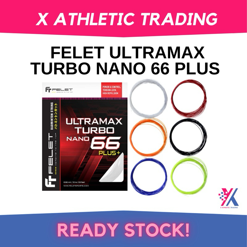 FELET ULTRAMAX TURBO NANO 66 BADMINTON STRING HIGH QUALITY | Shopee ...