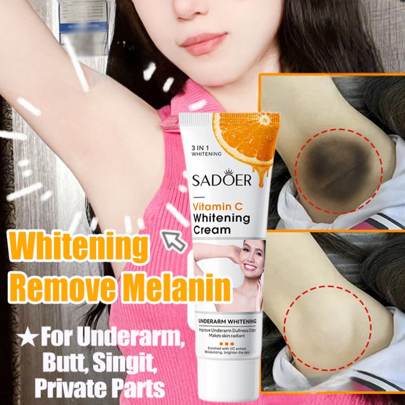 Vitamin C krim pemutih ketiak hitam putih whitening putih celah peha Knee whitening cream body ...