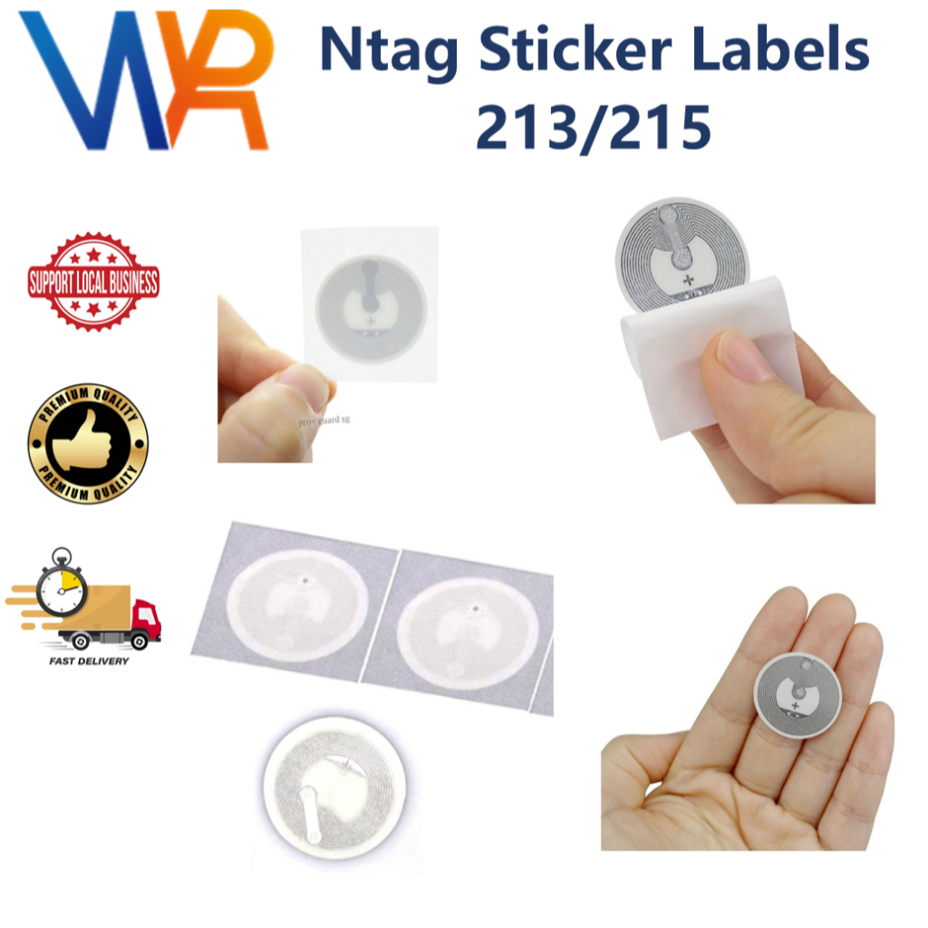 1/3/5/10 pieces NFC Ntag Sticker Labels 213 215 NFC RFID Tags 13.56MHz ...