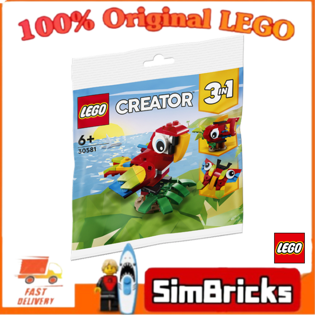 (SimBricks) Lego Polybag Creator 30581 Tropical Parrot | Shopee Malaysia