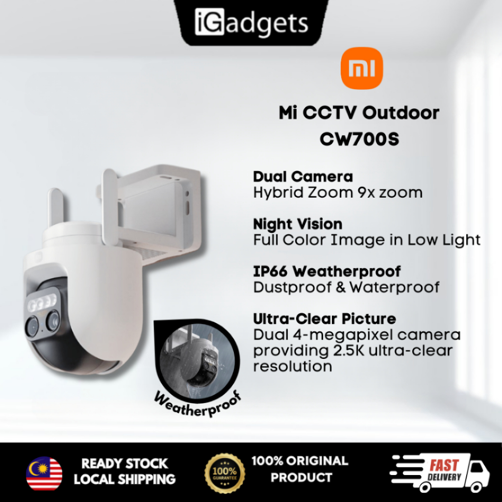 Xiaomi Outdoor Camera CW700S CCTV Security Cam 9x Zoom Full Colour ...