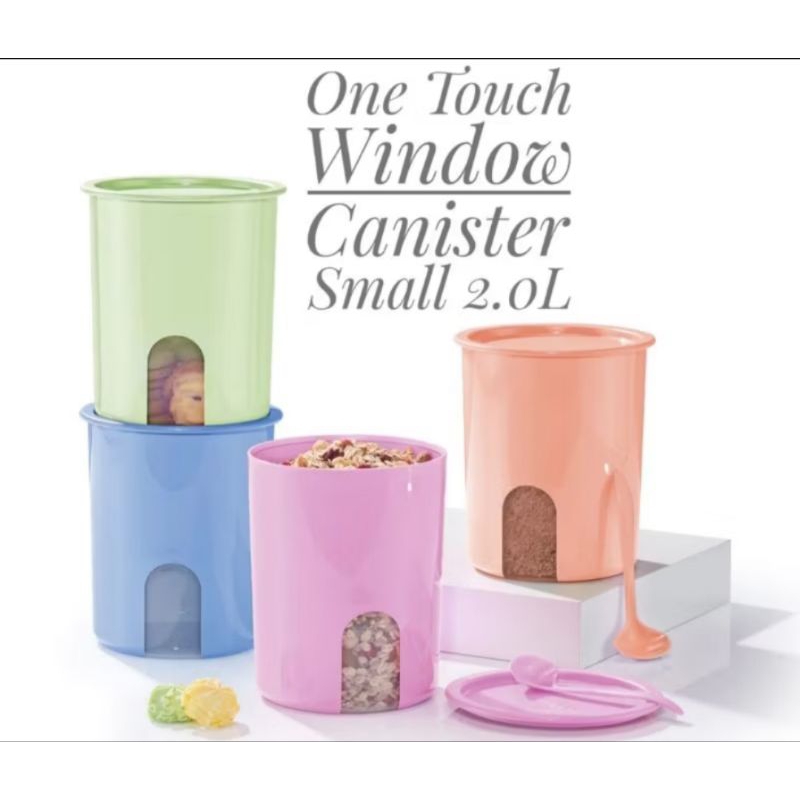 TUPPERWARE ONE TOUCH CANISTER. 2L WITH LADLE ( 1 PIECE) | Shopee Malaysia