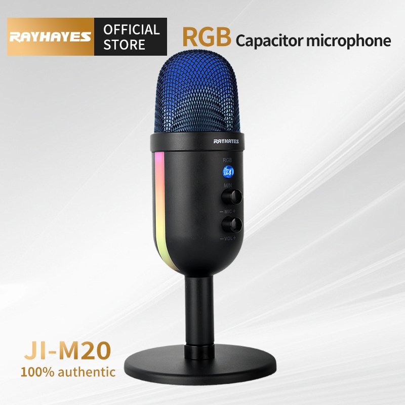 RAYHAYES RGB USB Microphone Condenser Gaming Mic Ultra-compact Portable ...